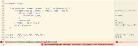 swift2 swift 2 1 array extension objectsatindexes stack overflow