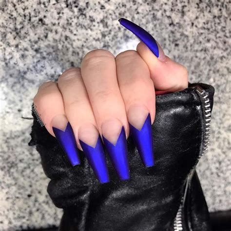 V Shape V French Tip Coffin Nails From Squoval To Stiletto Heres