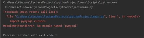 modulenotfounderror no module named pymysql [solved]