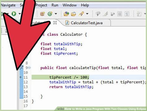 how to write a java program with two classes using eclipse