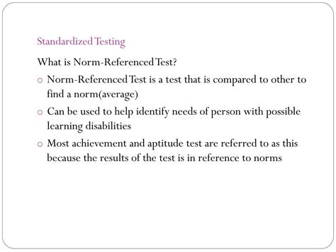 Ppt Standardized Testing Powerpoint Presentation Free Download Id