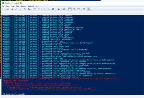 new asbuiltreport exception calling substring with 1 argument s