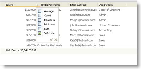 creating a custom summary calculator infragistics wpf™ help
