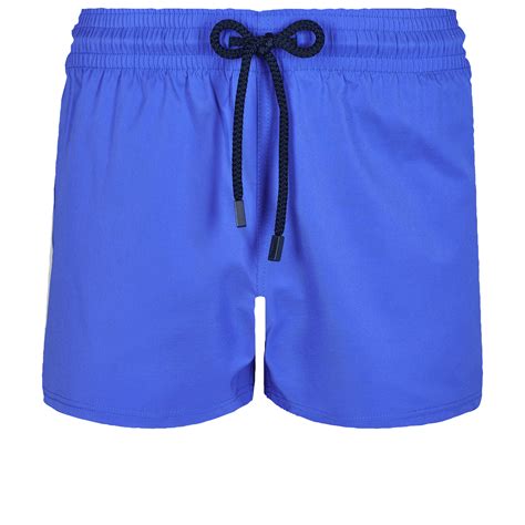 Men Swim Trunks Short And Fitted Stretch Solid Site Vilebrequin