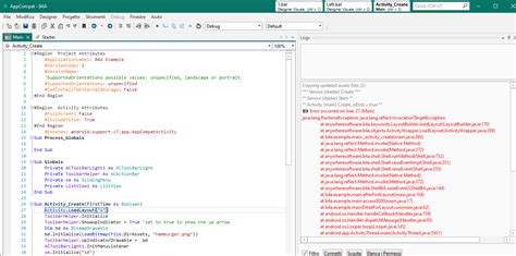 activity loadlayout errore java lang runtimeexception java lang