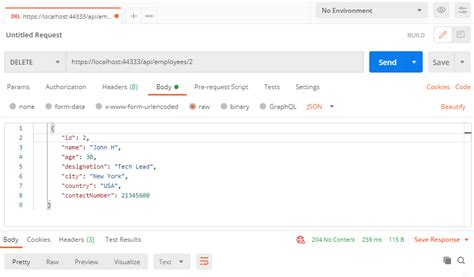 build asp core web api with crud operations using entity framework core