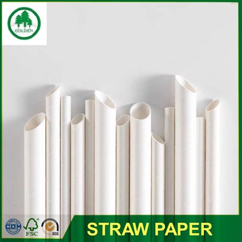 60g Slitted White Brown Kraft Paper Roll Paper Straw Wrapping Paper