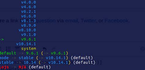 i cannot switch node js version stack overflow