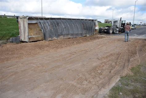 18 Wheeler Barrels Through Loop 410 Guardrail Falls Down Embankment