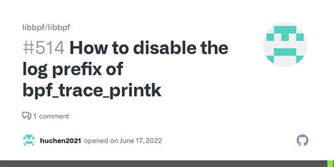 how to disable the log prefix of bpf trace printk · issue 514 · libbpf