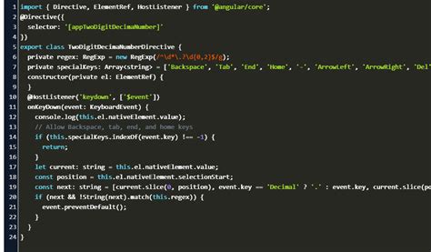 angular mat input force decimal point insert code example