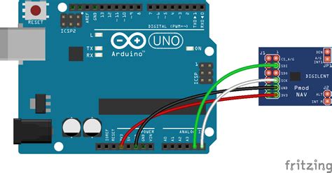 using the pmod nav with arduino uno digilent projects