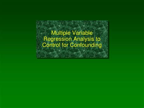 Ppt Confounding And Effect Modification Powerpoint Presentation Id