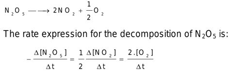 Write The Rate Law Expression For The Given Equation N2o5 2no2 0 5o2