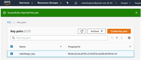 copying a key pair generated by aws to another region