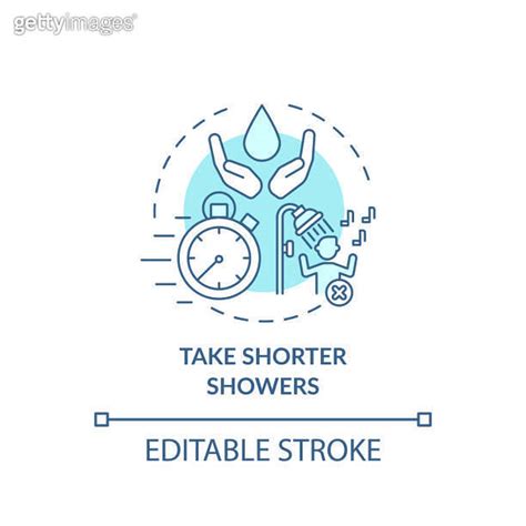 Take Shorter Showers Ideas Concept Icon 이미지 1313463781 게티이미지뱅크