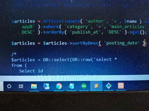 php laravel 4 order by if post date not exists then created at on