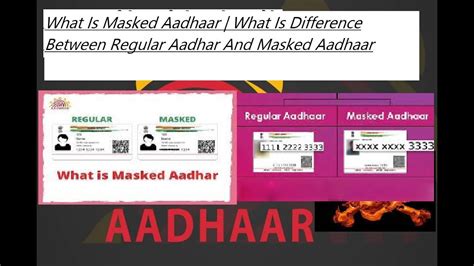 What Is Masked Aadhaar What Is Difference Between Regular Aadhar And