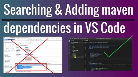 search and add maven dependencies in pom xml file in vs code without