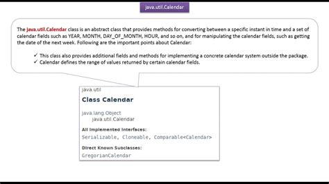 java ee java util calendar class introduction java date and time