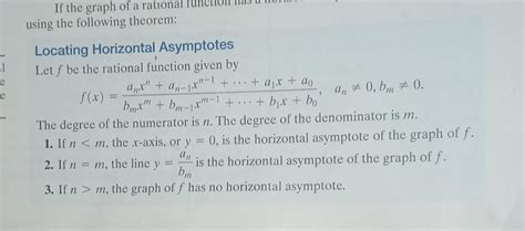 Solved What Is Proof Of The Horizontal Asymptote Rule Using