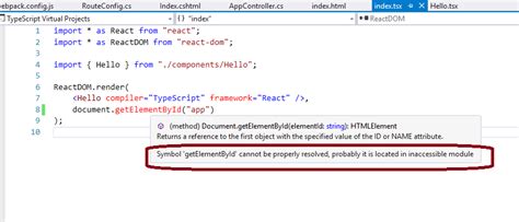 typescript symbol cannot be properly resolved resharper support