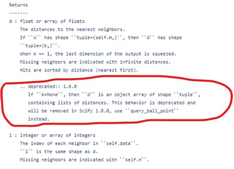 dep remove k none from kdtree query · issue 15746 · scipy scipy · github