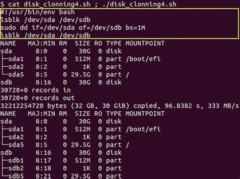 disk cloning in linux using dd command geeksforgeeks