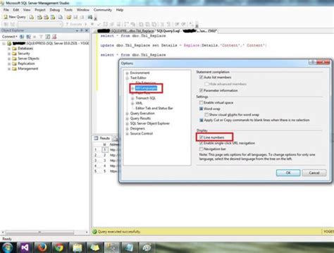 display line number in microsoft sql server