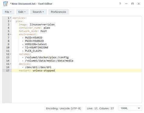 plex in docker on a synology nas hardware transcoding