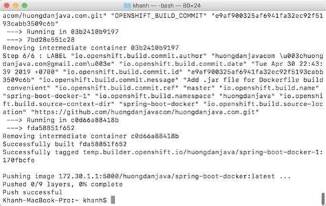 deploy application in openshift using client tool oc