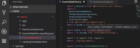 angular css scss code module not found in vscode using relative path