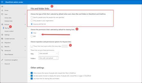 Microsoft O365 File Sharing Setting Guide Onedrive And Sharepoint