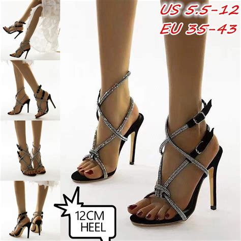 Buy Fashion Summer Women High Heels Sandals 16cm Sexy Stripper Shoes