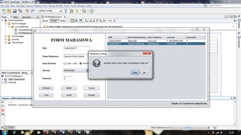 membuat aplikasi crud sederhana dengan netbeans dan mysql part 2