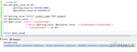 how to split a string by a delimited char in sql server