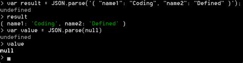 how to parse json in node js coding defined