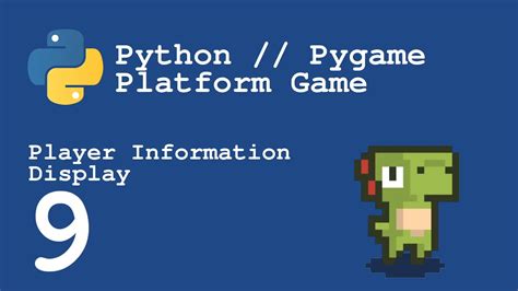 python and pygame platform game part 9 player information display