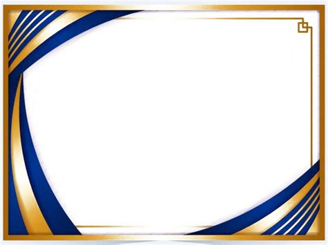 Elegant Blue And Gold Certificate Design Template