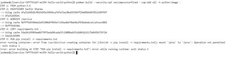 error running container error from usr bin crun creating container