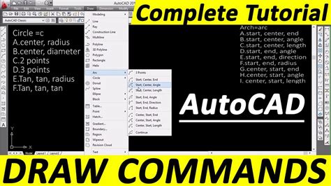 draw commands in autocad autocad tutorial for beginners draw