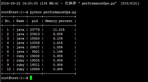 python以表格的形式打印占用内存top10的程序列表 阿里云开发者社区