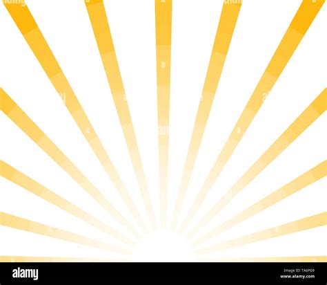 Half Sun Rays Retro Background Yellow Colored Sunburst Stylish Shine