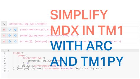 simplify mdx in tm1 with arc and tm1py cubewise code