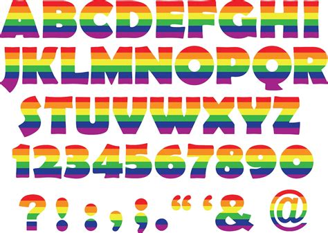 Lgbt Pride Alphabet Svg Files Lgbt Pride Font Svg Files Lgbt Etsy