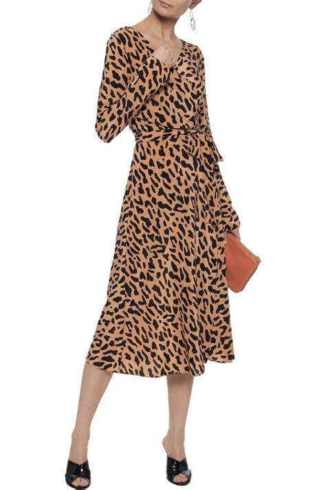 Leopard Print Wrap Midi Dress Dresses Images 2022