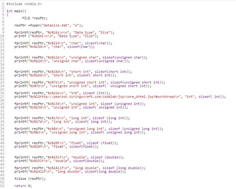 in c 11 16 outputting type sizes to a file write