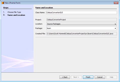 setting up the celsiusconverter project the java™ tutorials creating