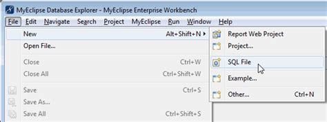 editing and executing sql in myeclipse