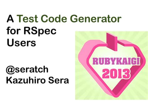 a test code generator for rspec users
